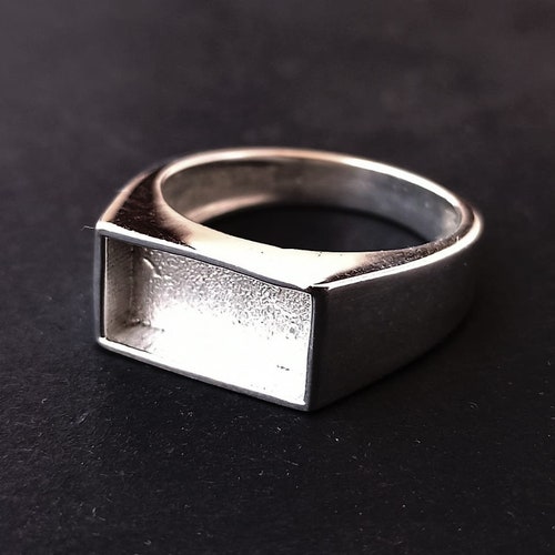 925 Sterling Silver Round Blank Bezel Cup Ring Round - Etsy