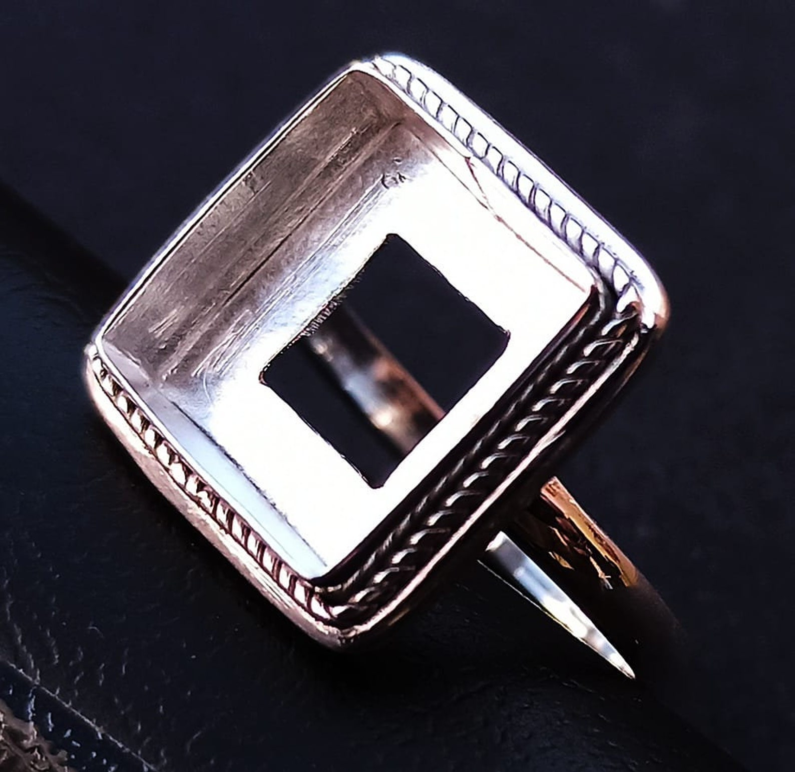 4mm to 30mm Square Designer Wire Ring 2mm Deep Bezel,good for Resin ...