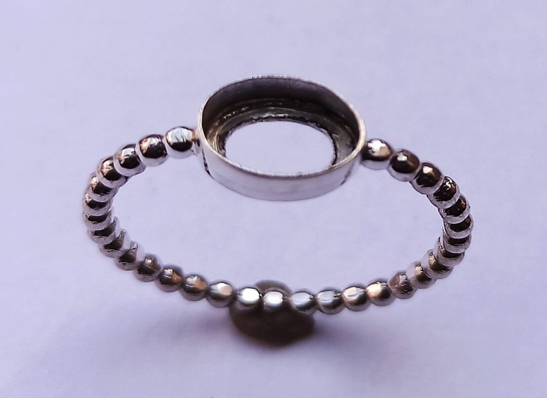 4x6 to 13x18 Mm Oval 2 Mm Deep Bezel Bead Band Ring, Good for Gemstone ...