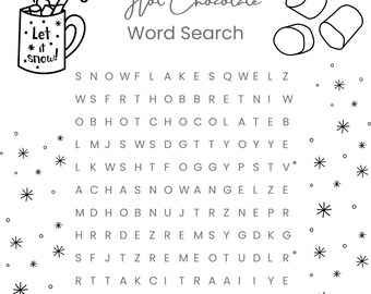 Printable Christmas Word Search, Stocking Stuffers, Holiday Games ...