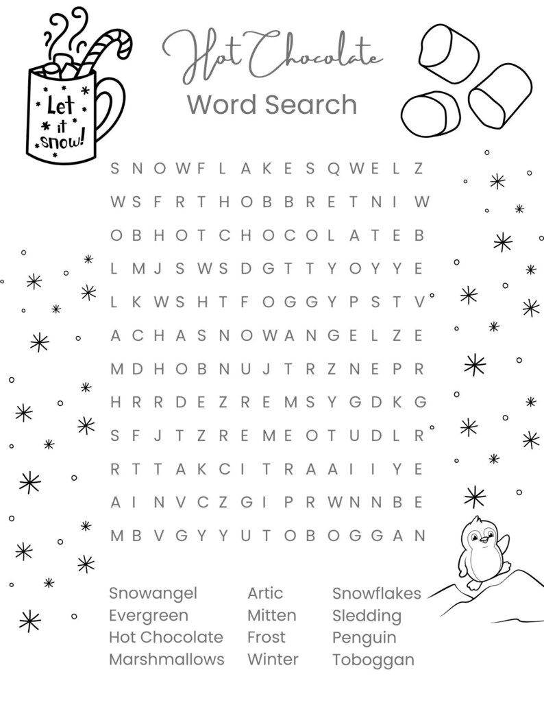 BUNDLE OF 3 Printable Holiday Word Searches, Stocking Stuffers, Holiday ...