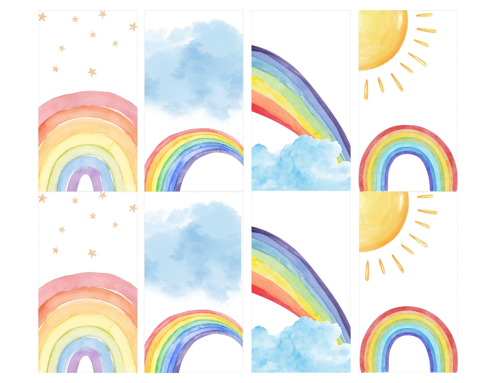 Rainbow Printable Bookmarks, Kids Bookmarks, Rainbow Party Decor ...