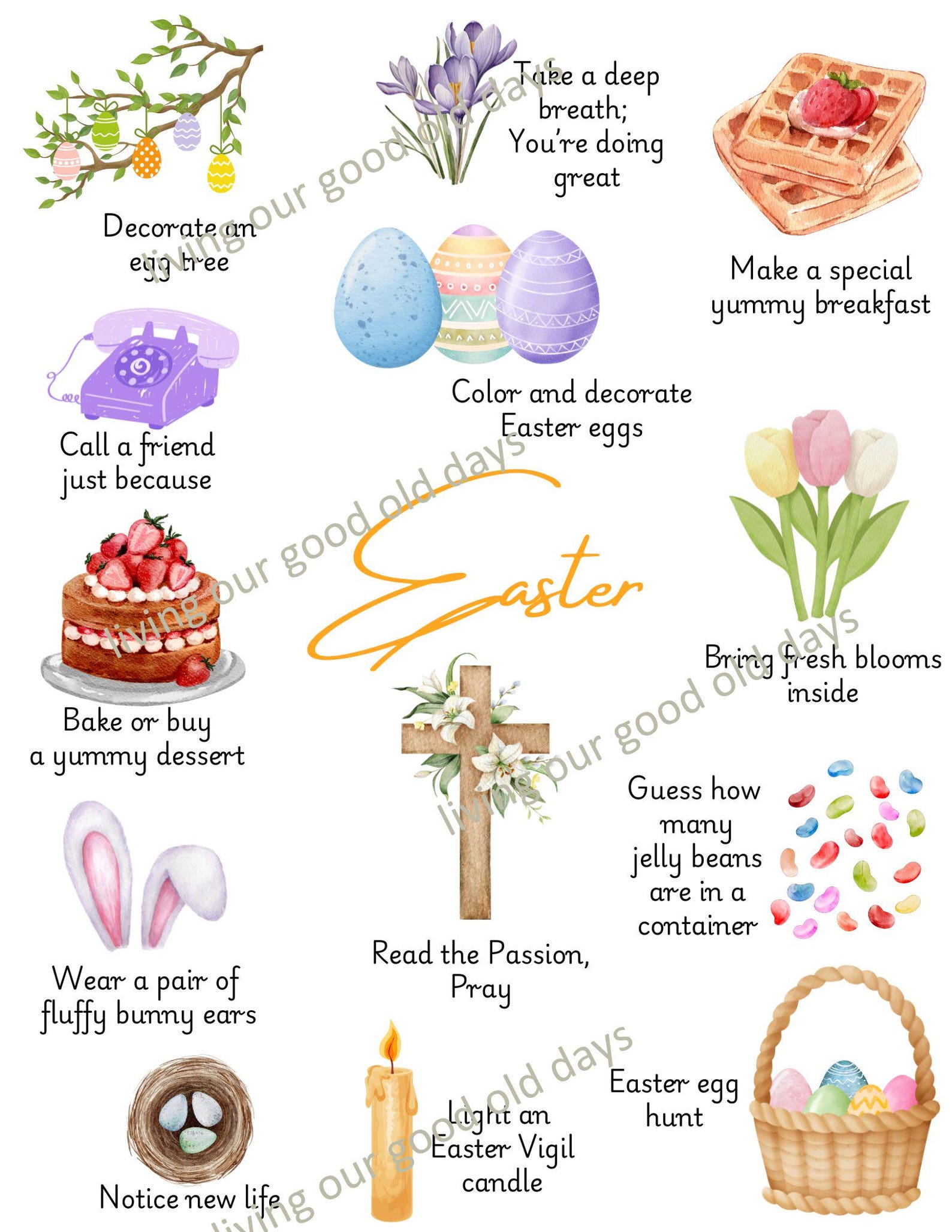 Easter Bucket List, Printable - Etsy