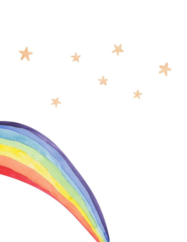 Rainbow Wall Art Set of 4 Prints, Kids Room Decor, Nursery Decor, Play ...