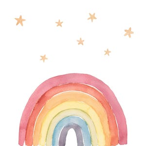 Rainbow Wall Art Set of 4 Prints, Kids Room Decor, Nursery Decor, Play ...