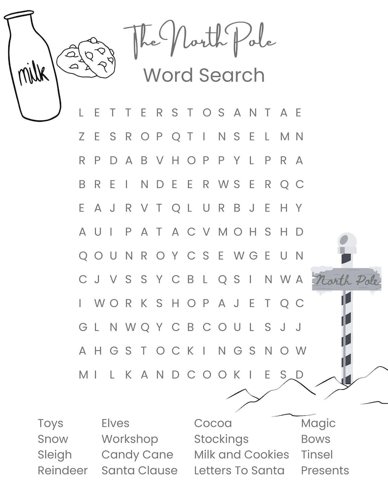 BUNDLE OF 3 Printable Holiday Word Searches, Stocking Stuffers, Holiday ...