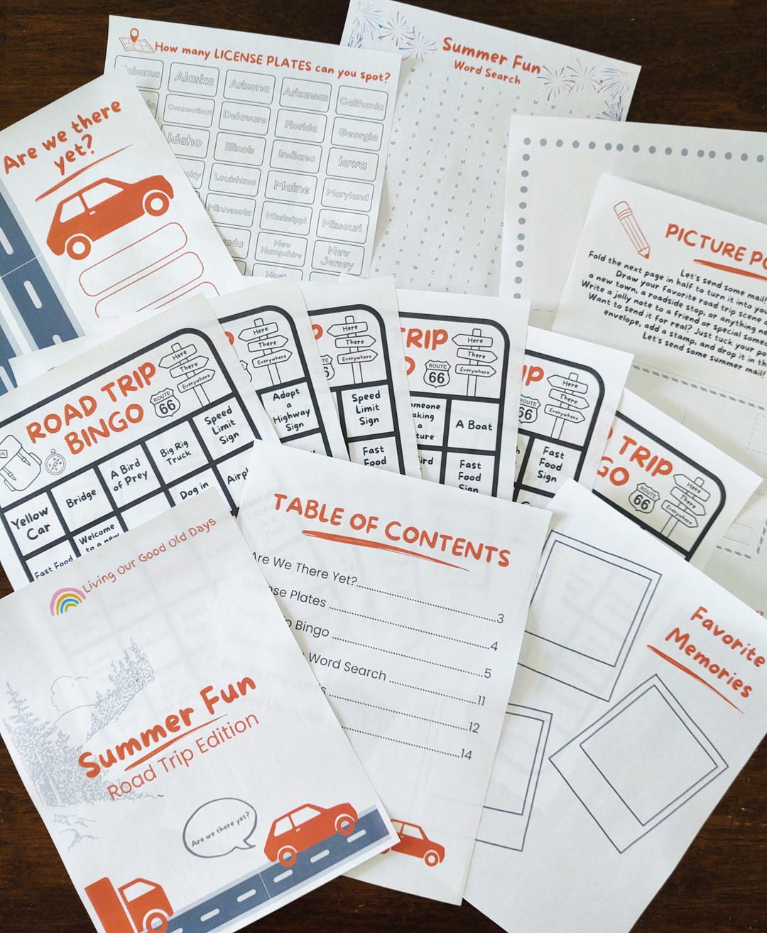 Road Trip Fun Summer, PRINTABLE, Simple Living, Printable Homeschool ...