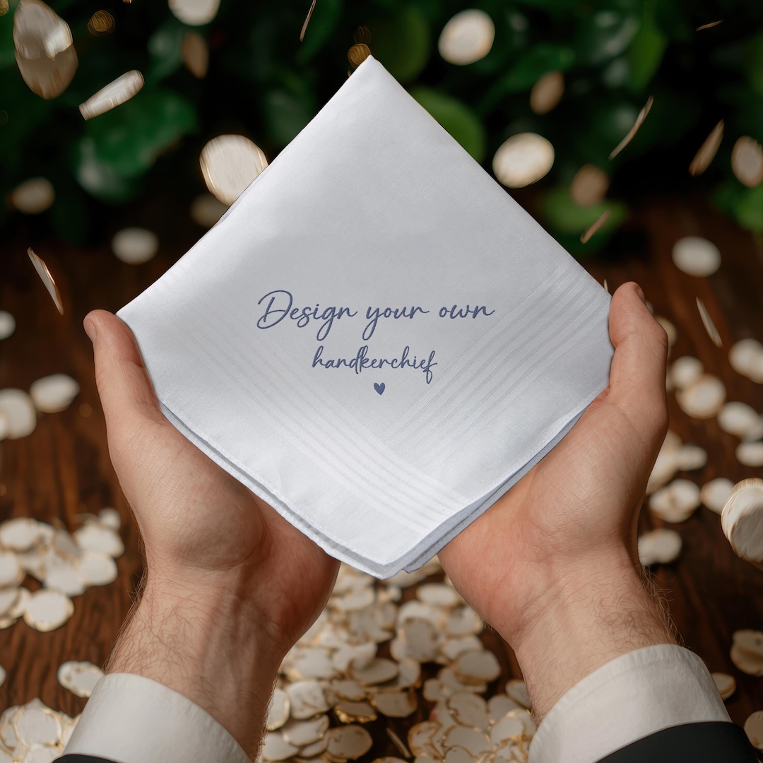 Custom Handkerchief Personalized Embroidered Handkerchief - Wedding ...