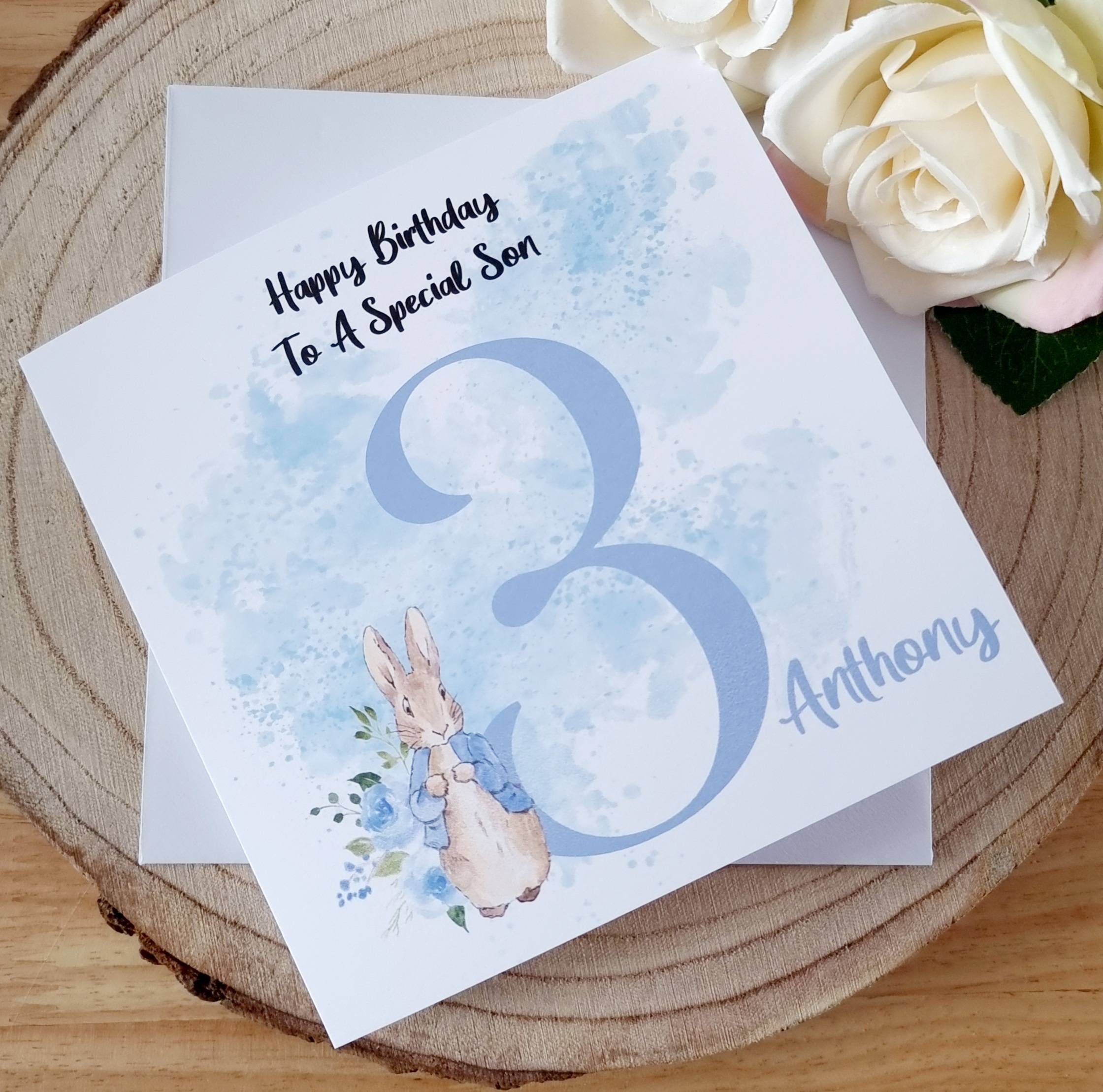 Personalised Peter Rabbit Birthday Card 6 X 6 Son Grandson | Etsy