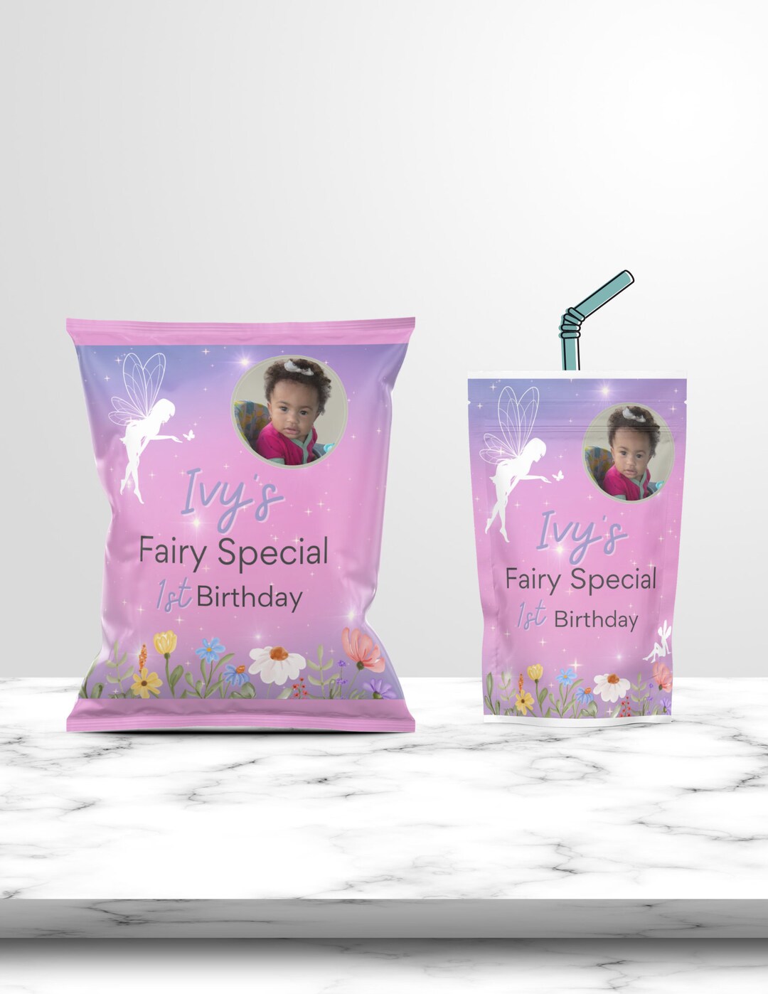 Fairy Printable Custom Chip Bags, Capri Sun and Rice Krispy Treat ...