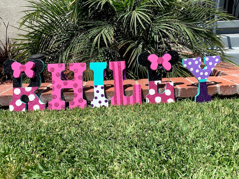 Letras 3D de Minnie Mouse personalizadas - Etsy México