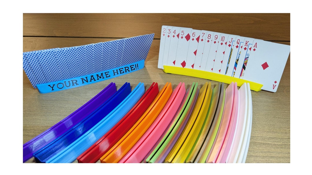 Playing Card Holder - One Row, Custom Card Display, Card Stand, Card ...