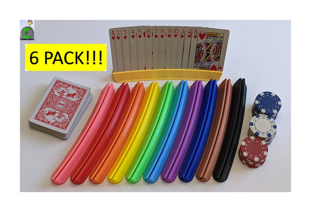6-PACK Playing Card Holder, Card Display, Card Stand, Card Display ...