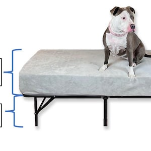 8" Dog Bed Mattress Extender Kit - Dog Bed Extension of Human Mattress ...