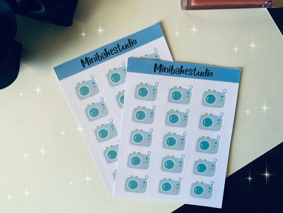 Camera Sticker Sheet/ Blue Camera/ Planner Sticker/ Bujo - Etsy