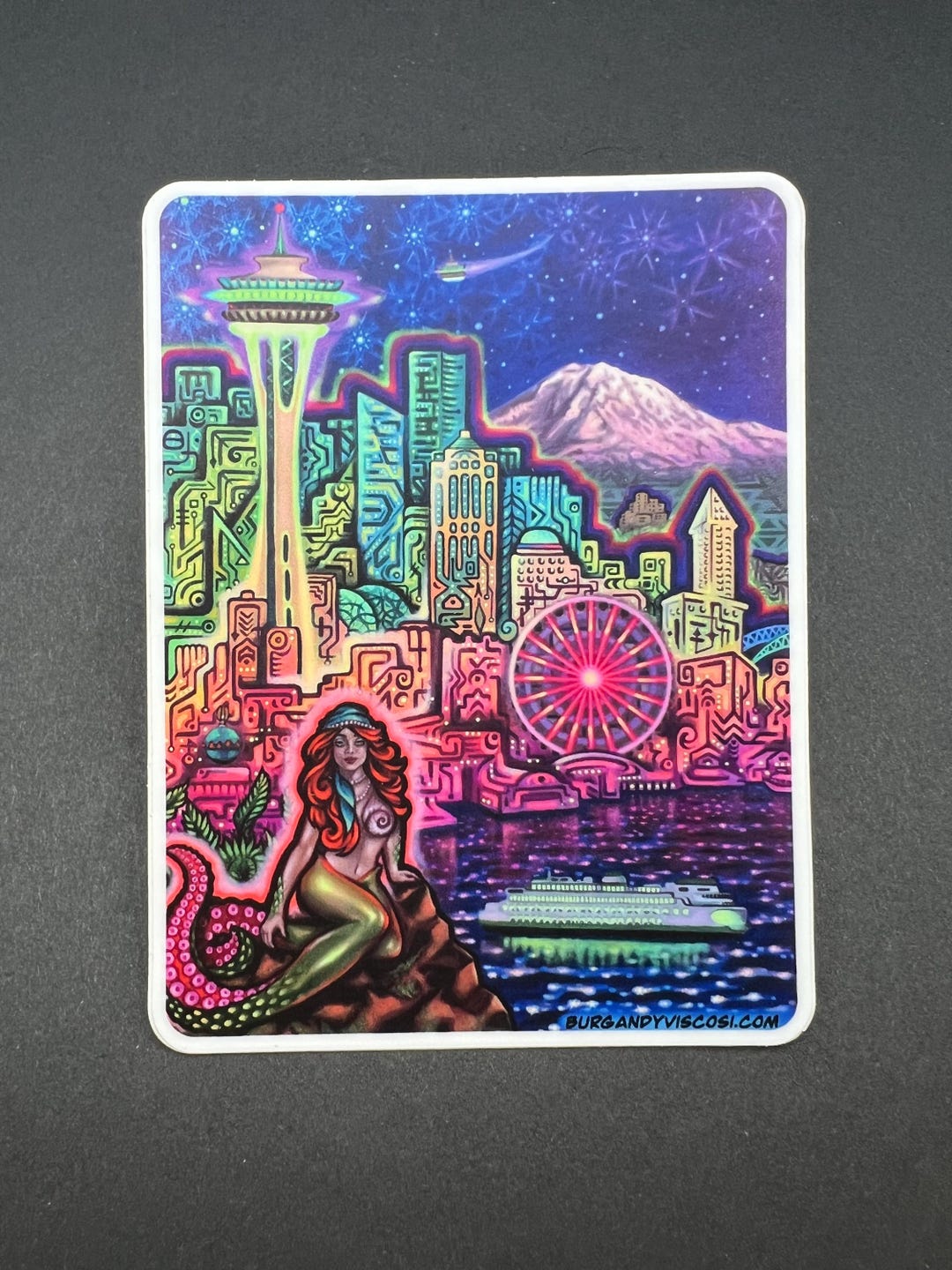 Burgandy Viscosi - Sticker - Seattle Siren Matte - Etsy