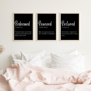 Redeemed Renewed Restored Digital Wall Art, Christian Faith Wall Art ...