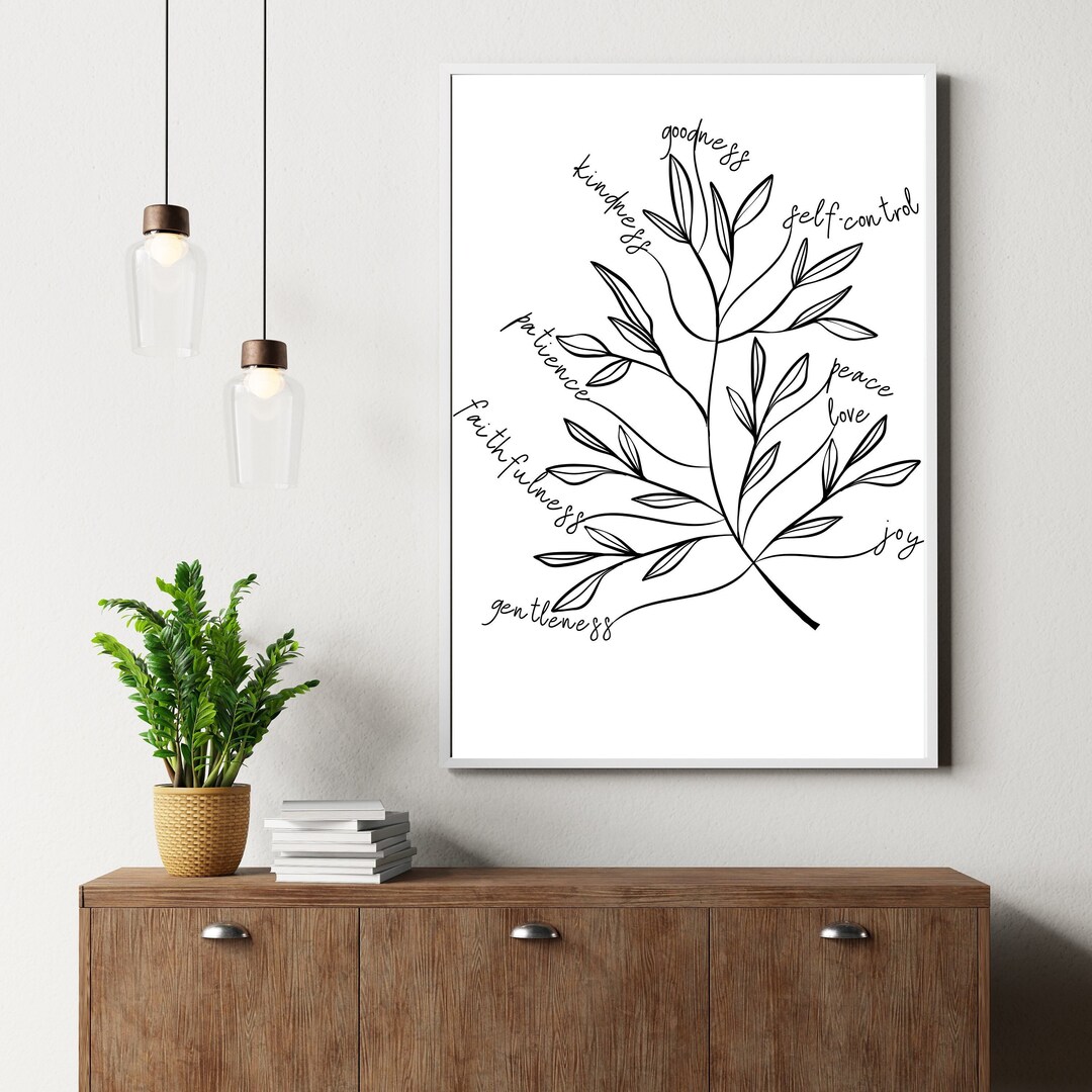 Fruit of the Spirit Printable Wall Art, Love Faithfulness Patience ...