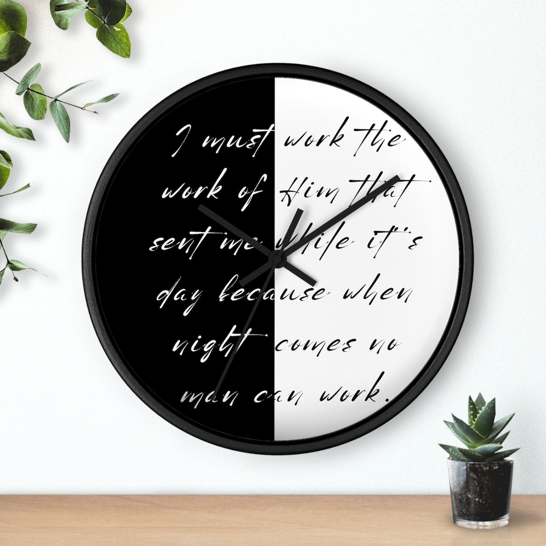 Christian Bible Verse Wall Clock, Faith Scripture Wood Clock - Etsy