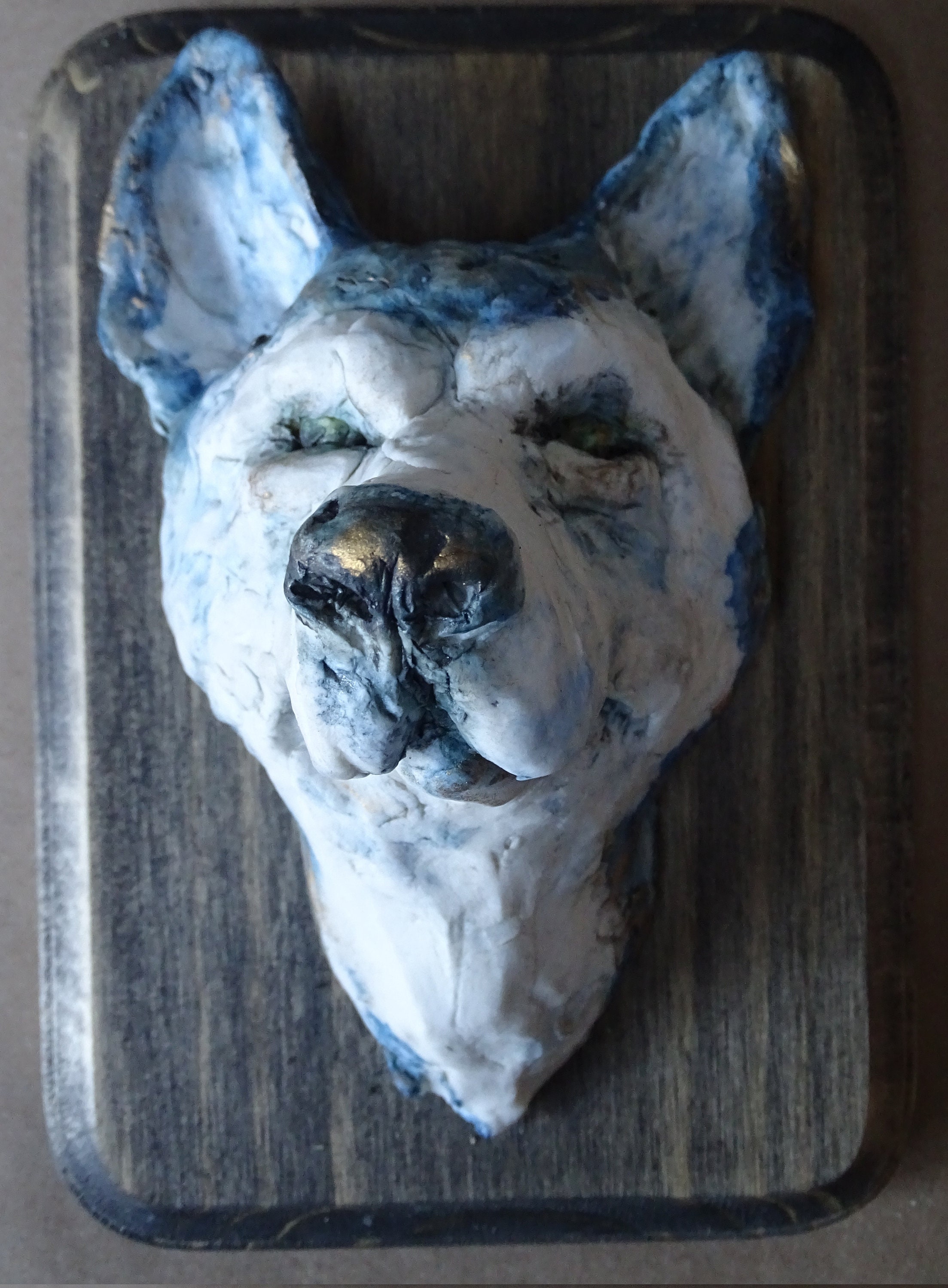 Husky. Porcelain Dog Head on Wood Plaque. Wall Hanger - Etsy