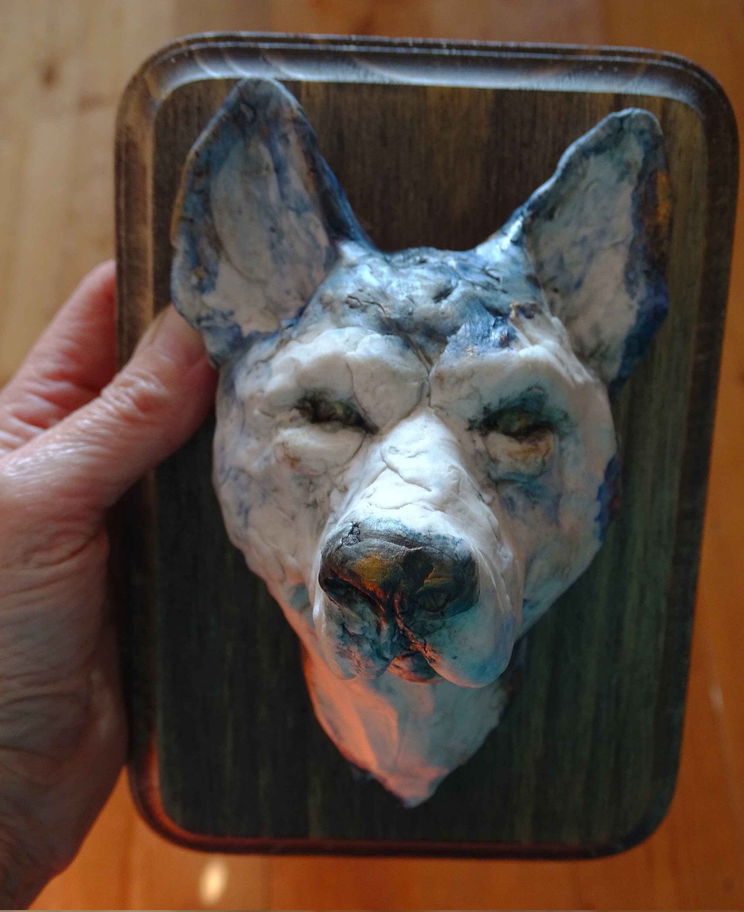 Husky. Porcelain Dog Head on Wood Plaque. Wall Hanger - Etsy