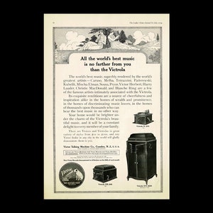 1914 Victor Victrola Talking Machine "worlds Best Music" Magazine Ad - Etsy