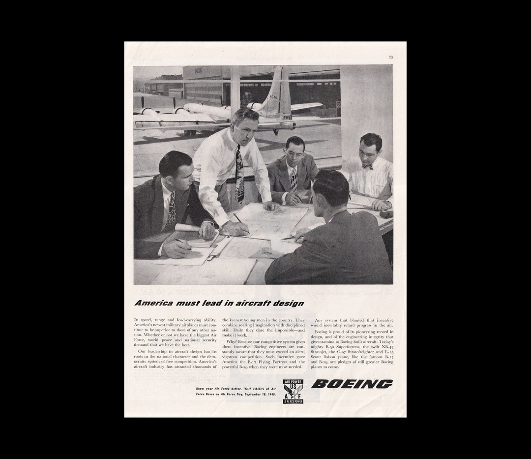 Original 1948 Boeing Airline Aviation Magazine Ad - Etsy