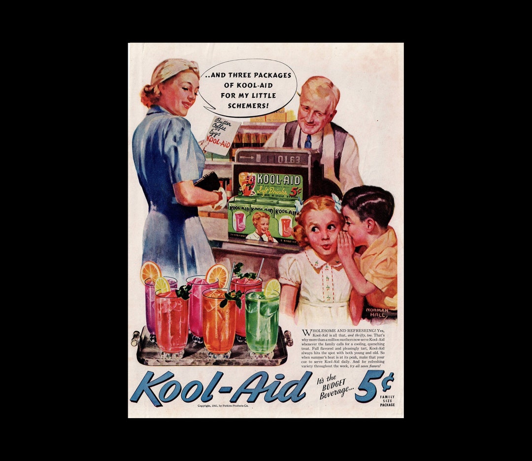 1941 Kool-aid Magazine Ad, Norman Hall Artwork - Etsy