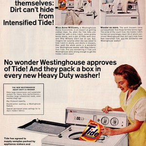 1966 Tide Proctor & Gamble Detergent Magazine Ad, Laundry Room Decor - Etsy