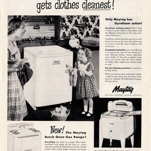 1951 Maytag Washer Retro Home Appliance Original Magazine Ad - Etsy