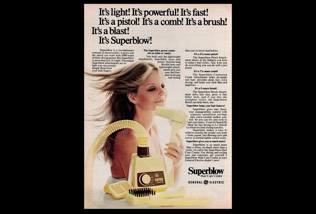 1975 Superblow Hair Care Magazine Ad, Havoc Mary Quant Perfume on ...