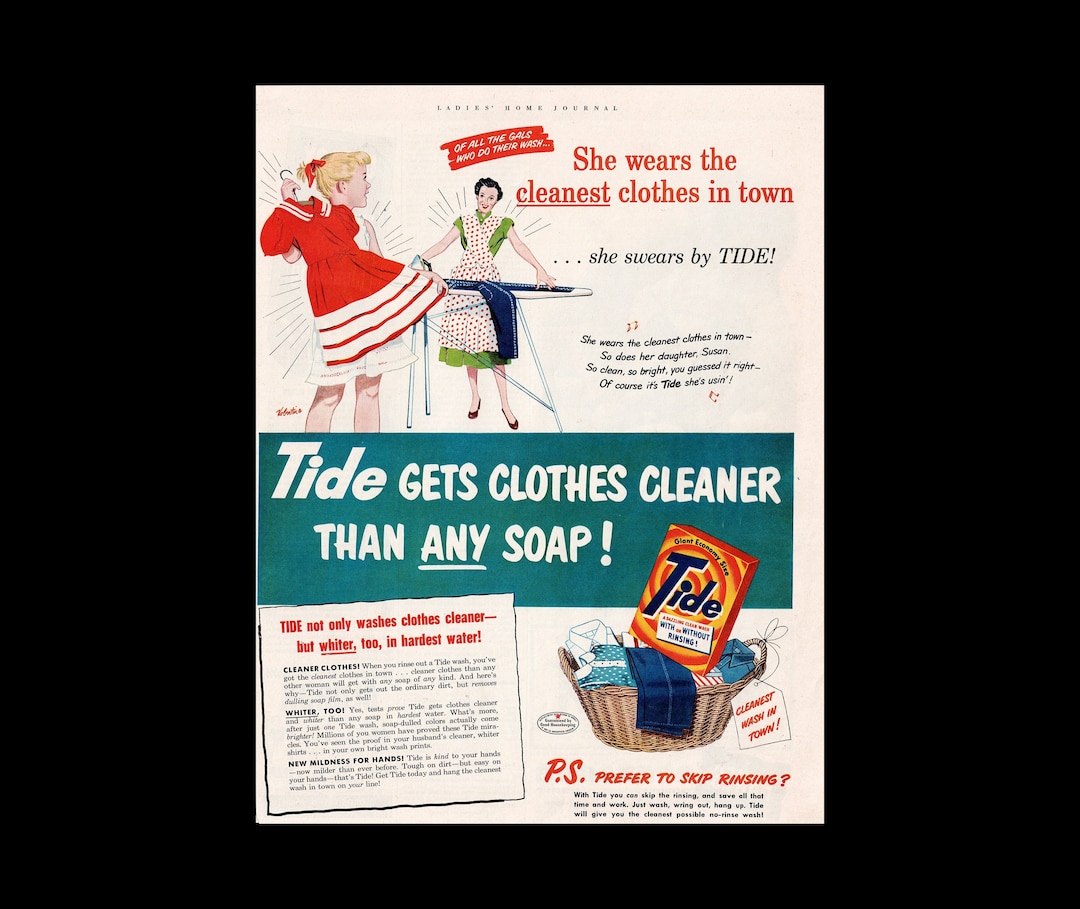1951 Tide Proctor & Gamble Retro Magazine Ad - Etsy