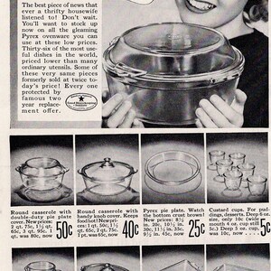 1938 Pyrex Ovenware Magazine Ad - Etsy