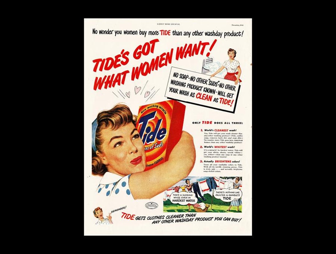 1949 Tide Proctor & Gamble Retro Laundry Detergent Magazine Ad - Etsy
