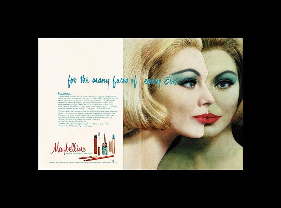 1960s Maybelline Cosmetics Beauty Magazine Ad, Retro Blue Eyeshadow - Etsy