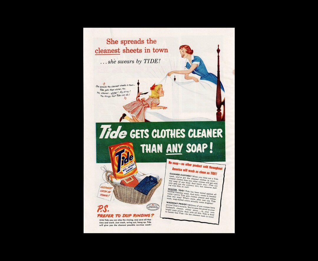 1951 Tide Proctor & Gamble Retro Magazine Ad - Etsy