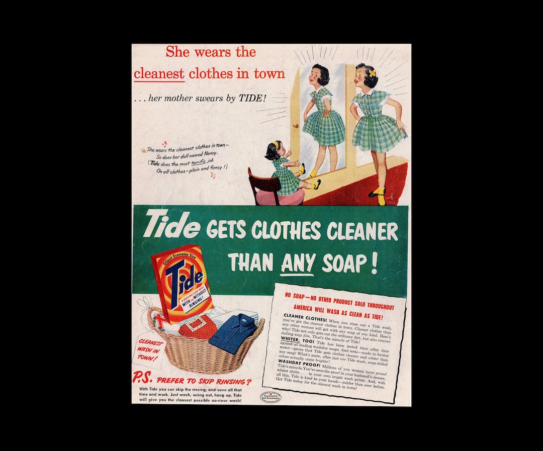 1940s Tide Proctor & Gamble Retro Magazine Ad - Etsy
