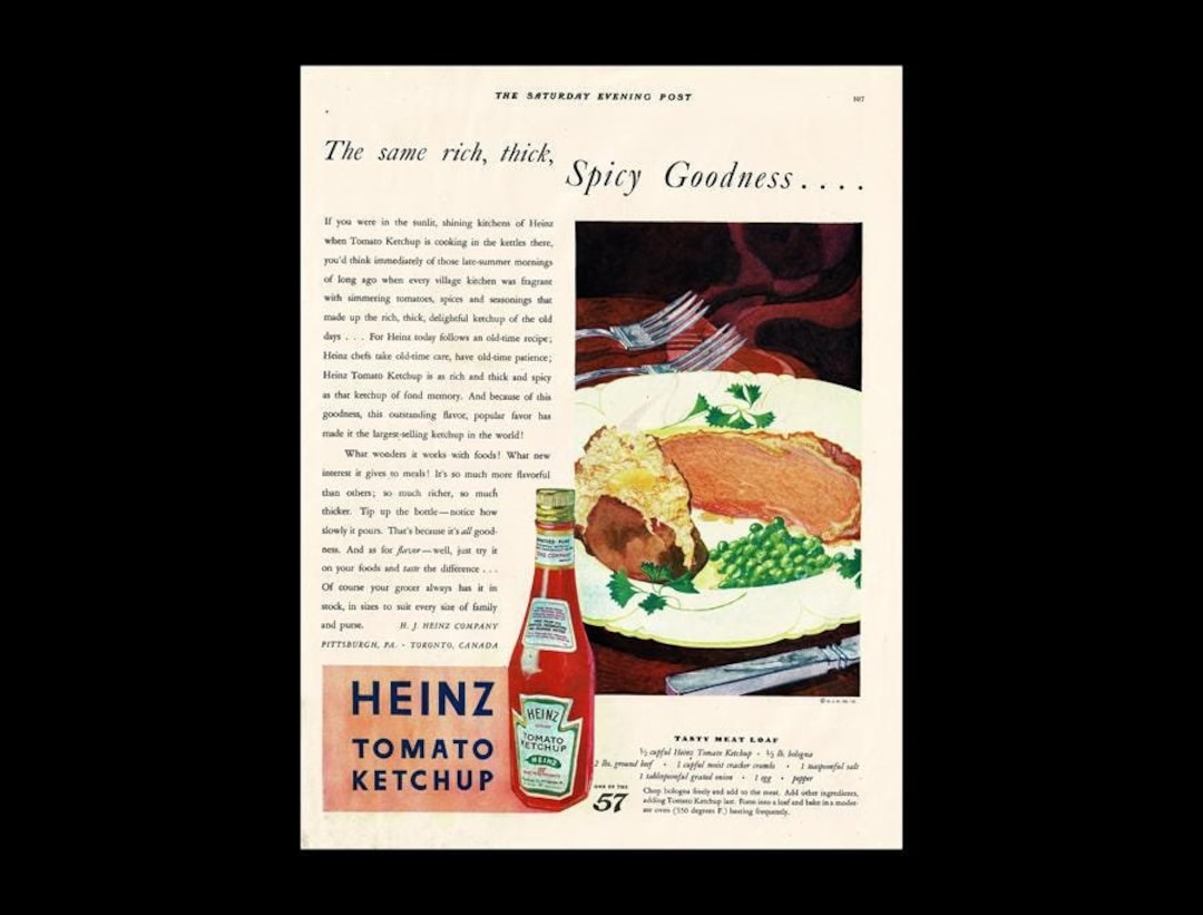 1931 Heinz Tomato Ketchup Magazine Ad - Etsy