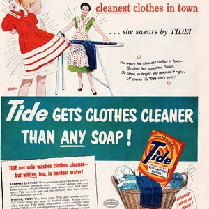 1951 Tide Proctor & Gamble Retro Magazine Ad - Etsy