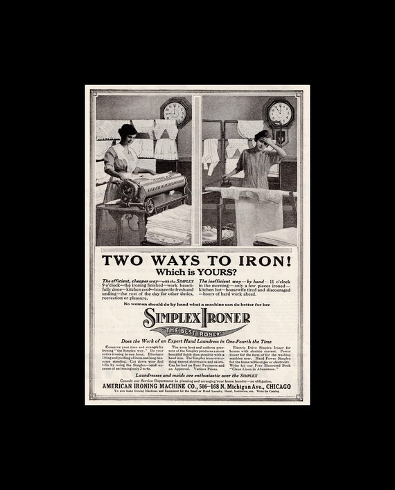 1918 Simplex Ironer American Ironing Machine Company Magazine - Etsy