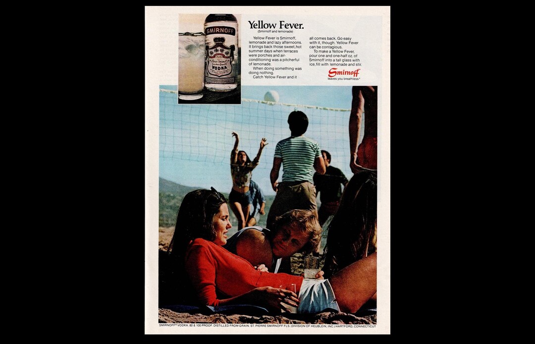 1976 Smirnoff Vodka "beach Volleyball" Magazine Ad - Etsy