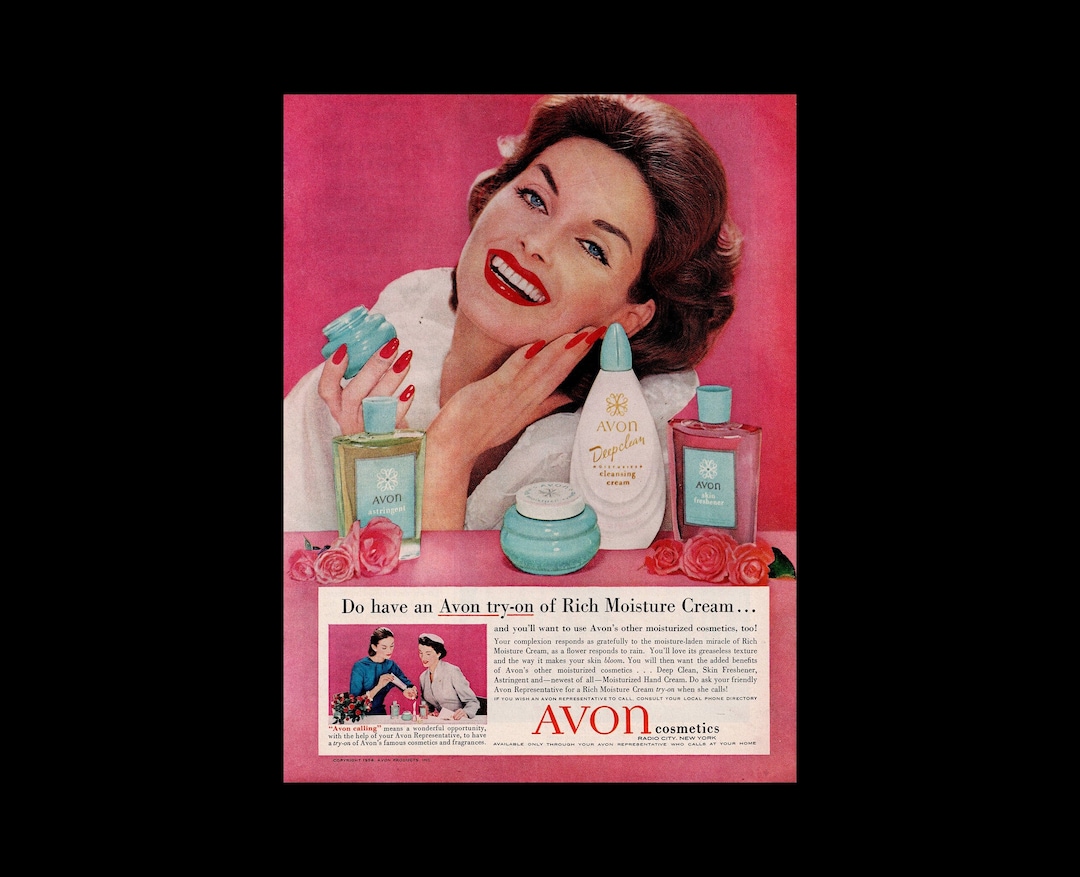 1958 Avon Cosmetics Pink Beauty Original Magazine Ad - Etsy