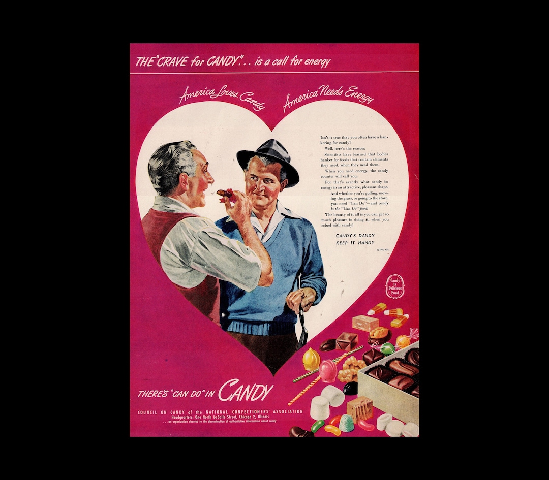 1946 Candy Magazine Ad, Council on Candy of the National Confectioner's ...