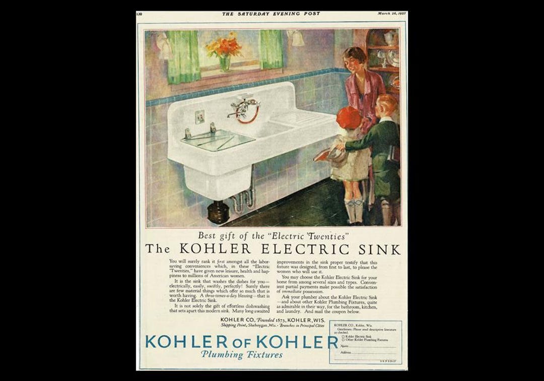 1927 Kohler of Kohler Farmhouse Sink Magazine Ad, Kitchen Farmhouse Plumbing Décor - Etsy