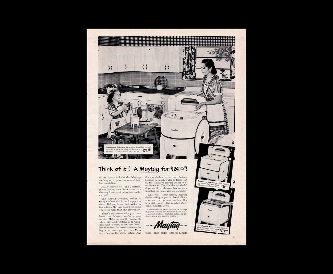1948 Maytag Washer Retro Home Appliance Original Magazine Ad - Etsy
