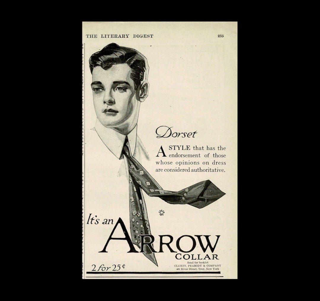 1912 JC Leyendecker Arrow Collar Mens Fashion Magazine Ad - Etsy