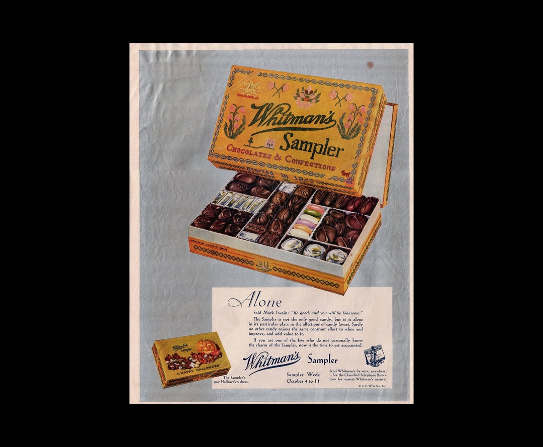1931 Whitman's Sampler Candy Magazine Ad, Valentine's Day - Etsy