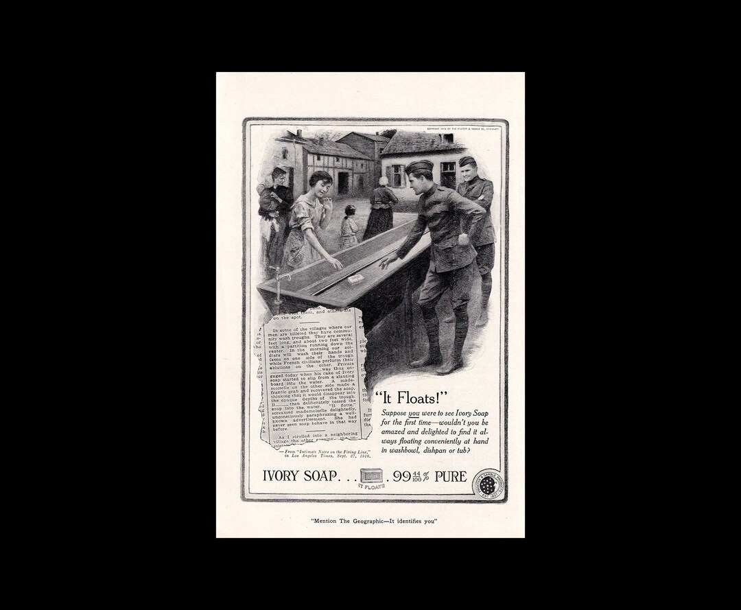 1919 Ivory Soap soldiers Post Wwi Magazine Ad - Etsy