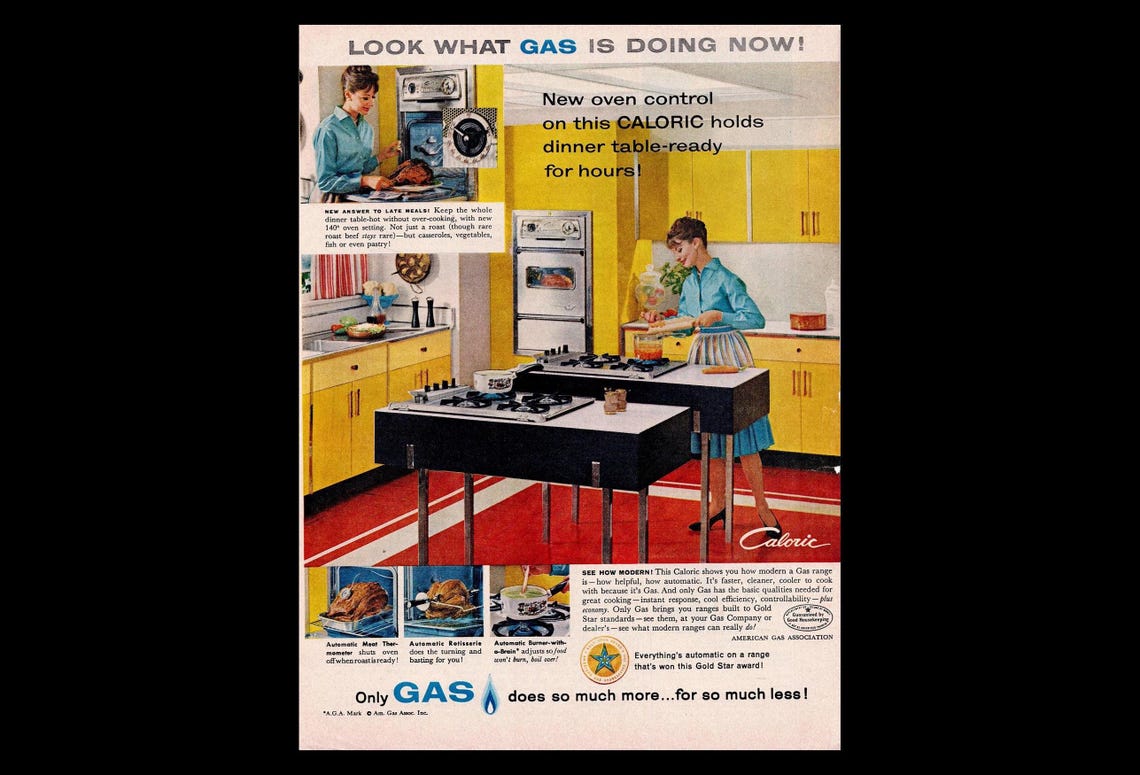 1961 Caloric Gas Range/stove Magazine Ad, Retro Kitchen Appliances - Etsy