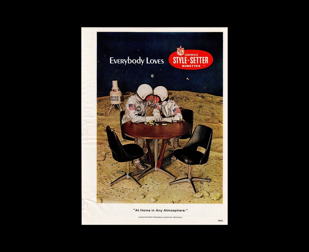 1969 NASA Moon Walk Dinette Set Magazine Ad Sci-fi Themed - Etsy